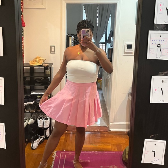 Sugar Thrillz Skirts Sugar Thrillz Pink Pleated Skirt Poshmark